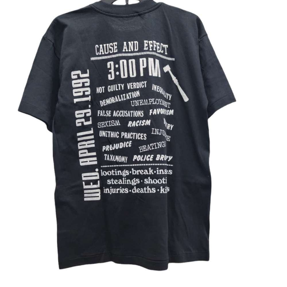 1992 La Riots "Rodney King " - Cause And Effect T-Shi… - Gem